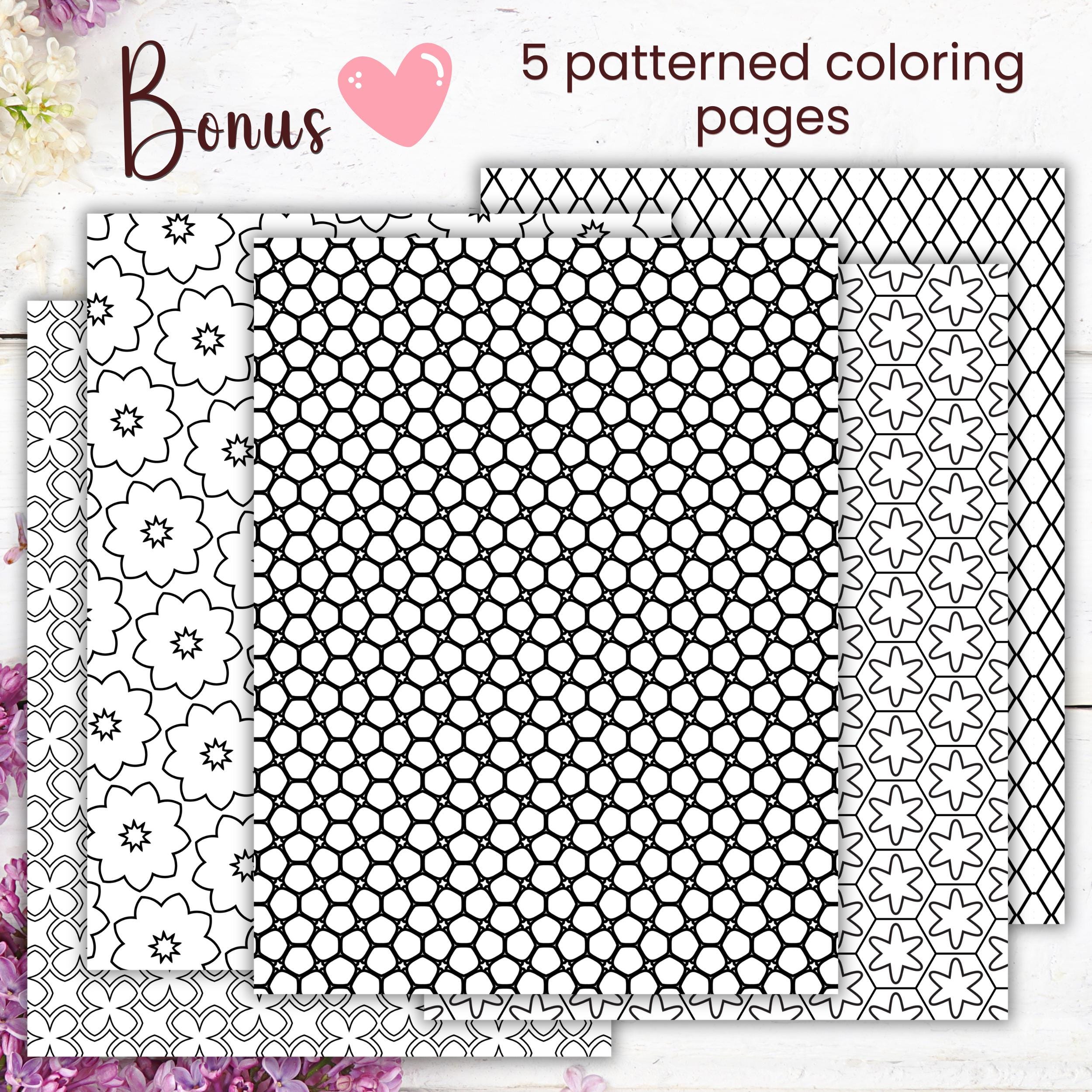 Geometric Tiles Coloring Pages, Tile Geometric Pattern Coloring Pages ...