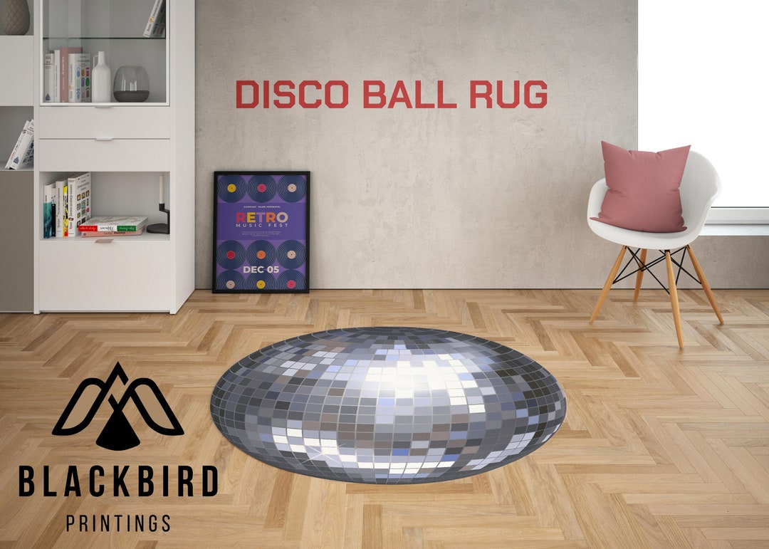 Disco Ball Rug Aesthetic Rug for Bedroom Minimalist Home - Etsy UK