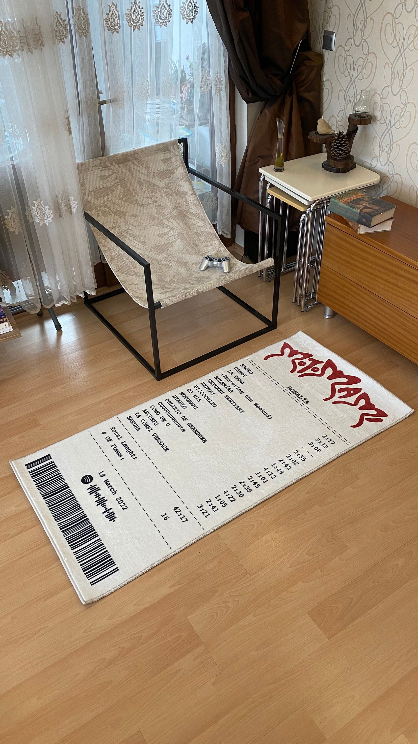 Rosalia Motomami Album Receipt Rug Rosolia Album Receipt - Etsy