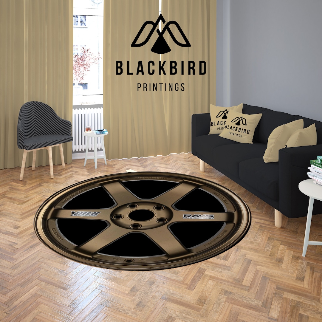 Rim Rug, Car Rim Rug, Wheel Rug, Car Guy Rug. Special Handmade Rugs ...