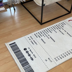 Rosalia Motomami Album Receipt Rug Rosolia Album Receipt - Etsy