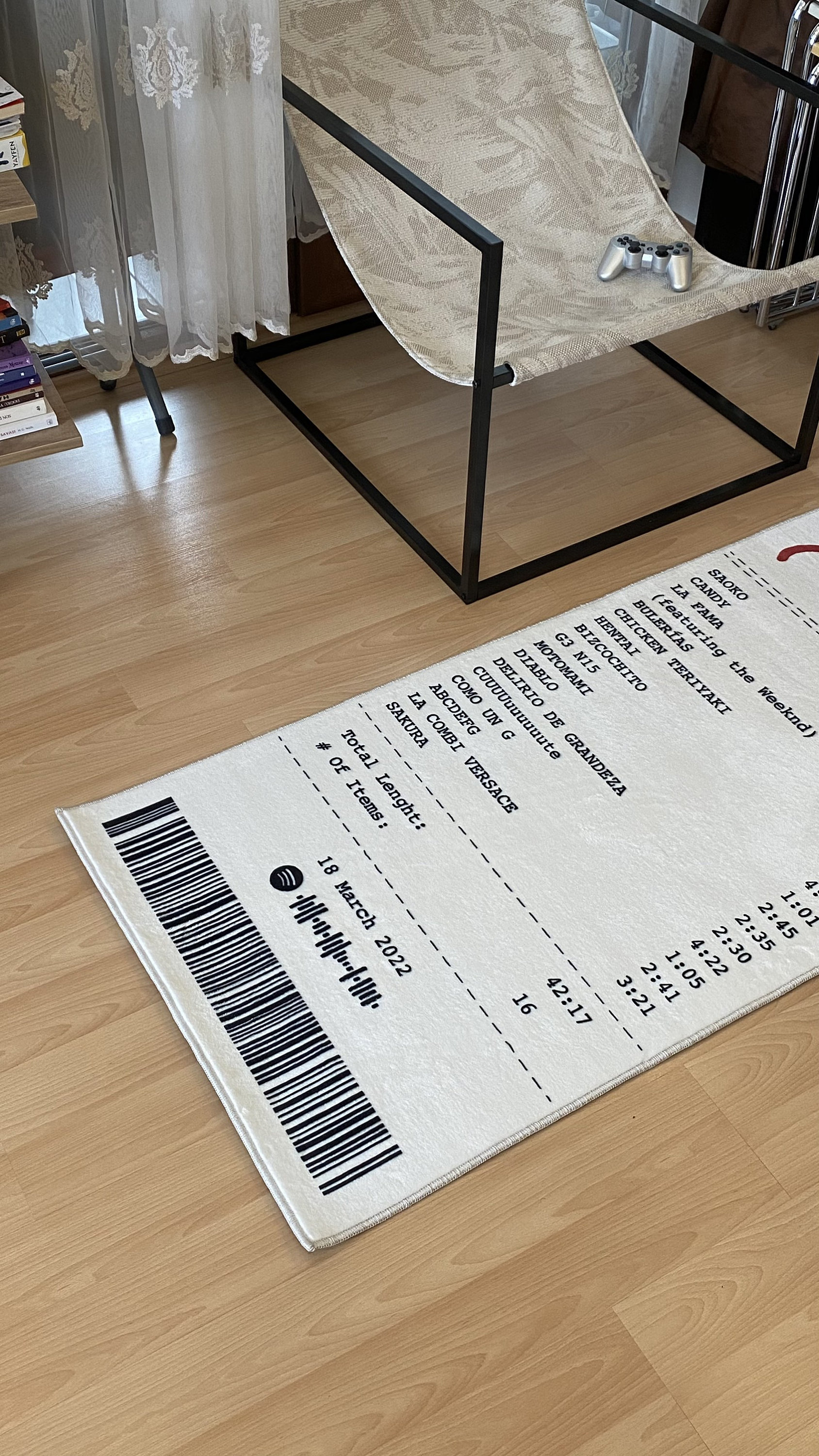 Rosalia Motomami Album Receipt Rug Rosolia Album Receipt - Etsy