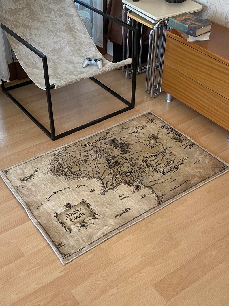Middle Earth Rug Lord of the Rings Rug Anti-slip Carpet Rug - Etsy
