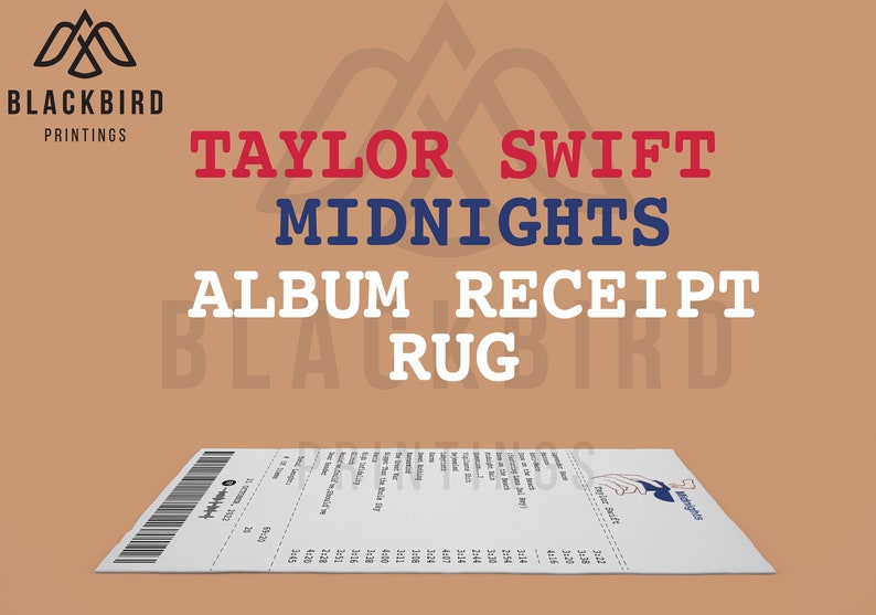 Taylor Swift Album Receipt Rug Taylor Swift Rug Taylor - Etsy UK