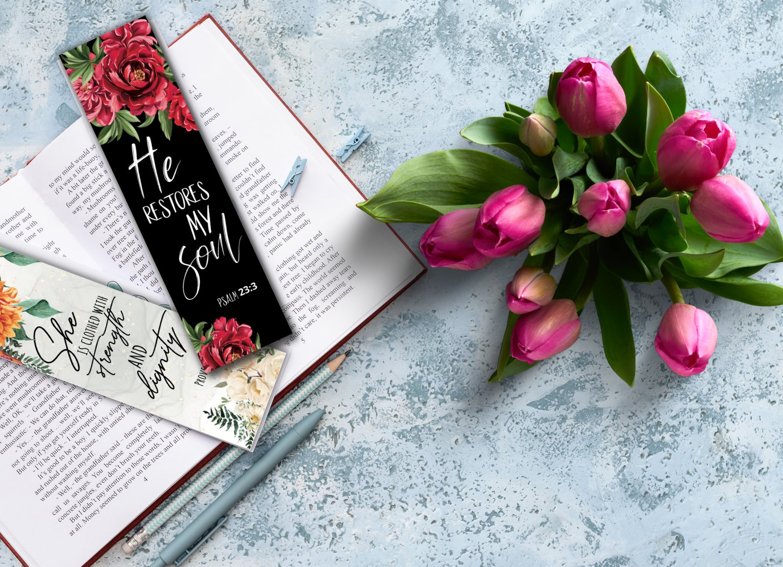 Printable Bible Verses Bookmarks | Set of 5 | Size 3.5cm X 13.5cm ...
