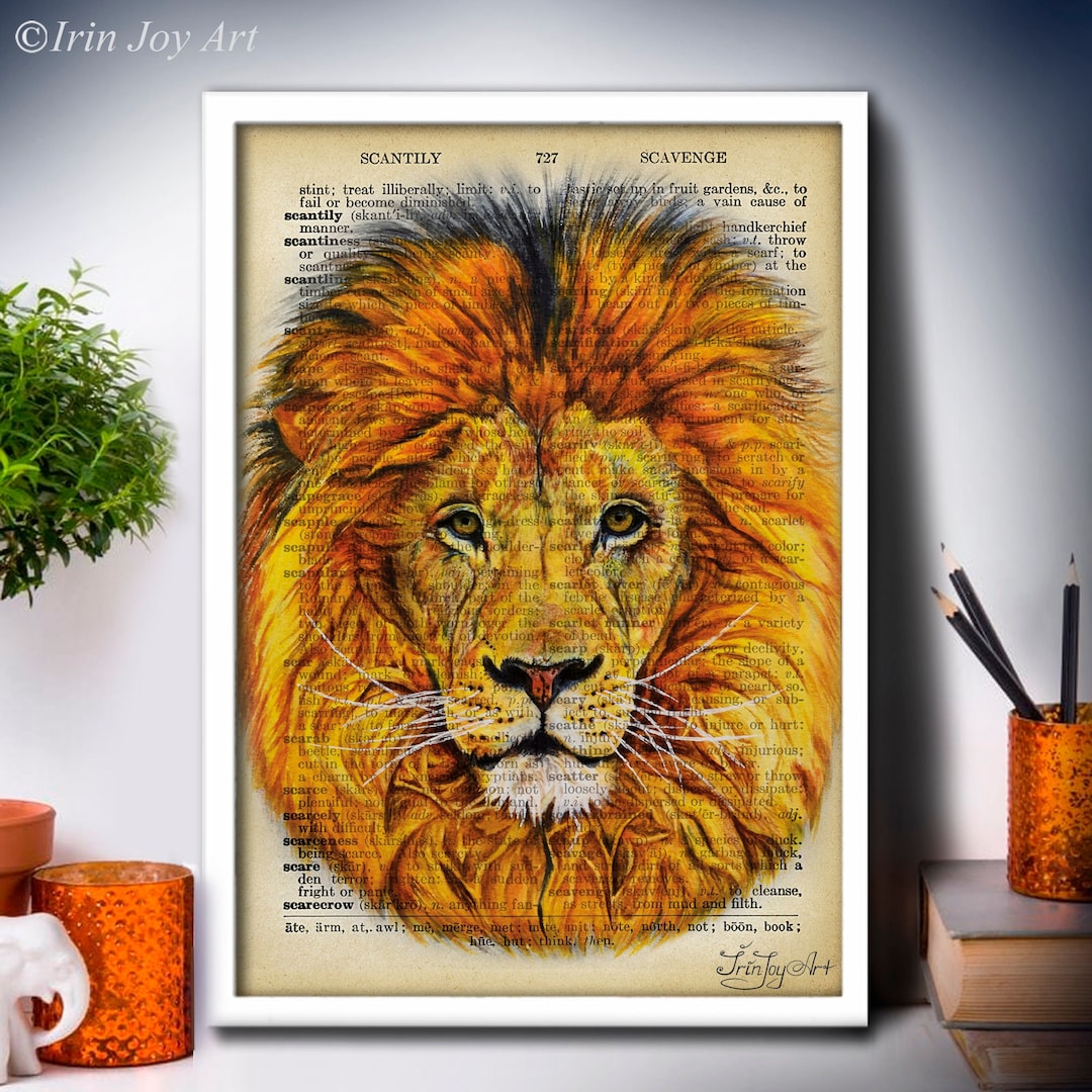 Scratch Art Animals Lion