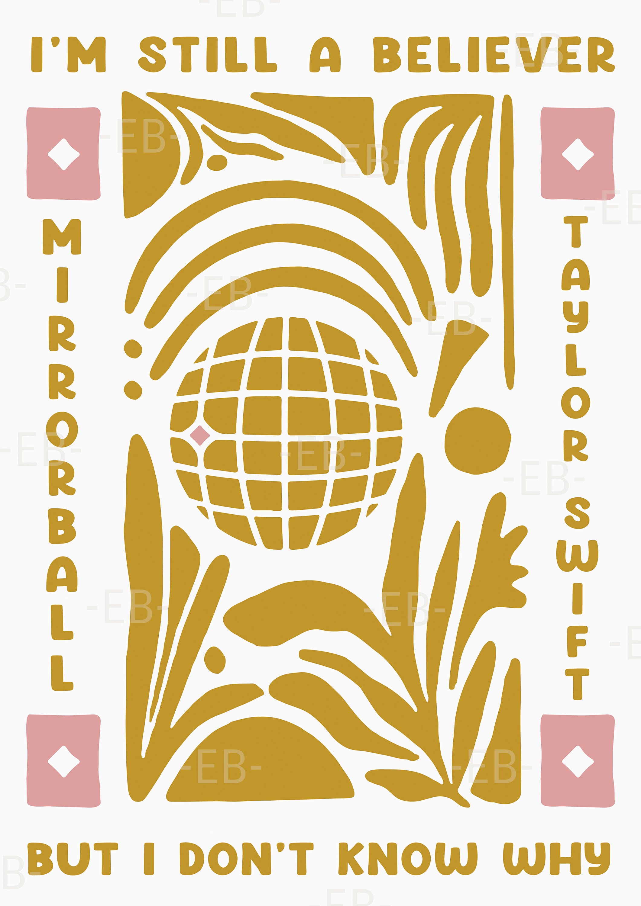 Taylor Swift Poster, Mirrorball Poster, Taylor Swift wall art sold by ...