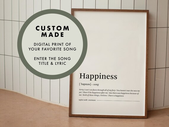 Taylor Swift Lyric Poster Customizable Lyrics Personalised - Etsy