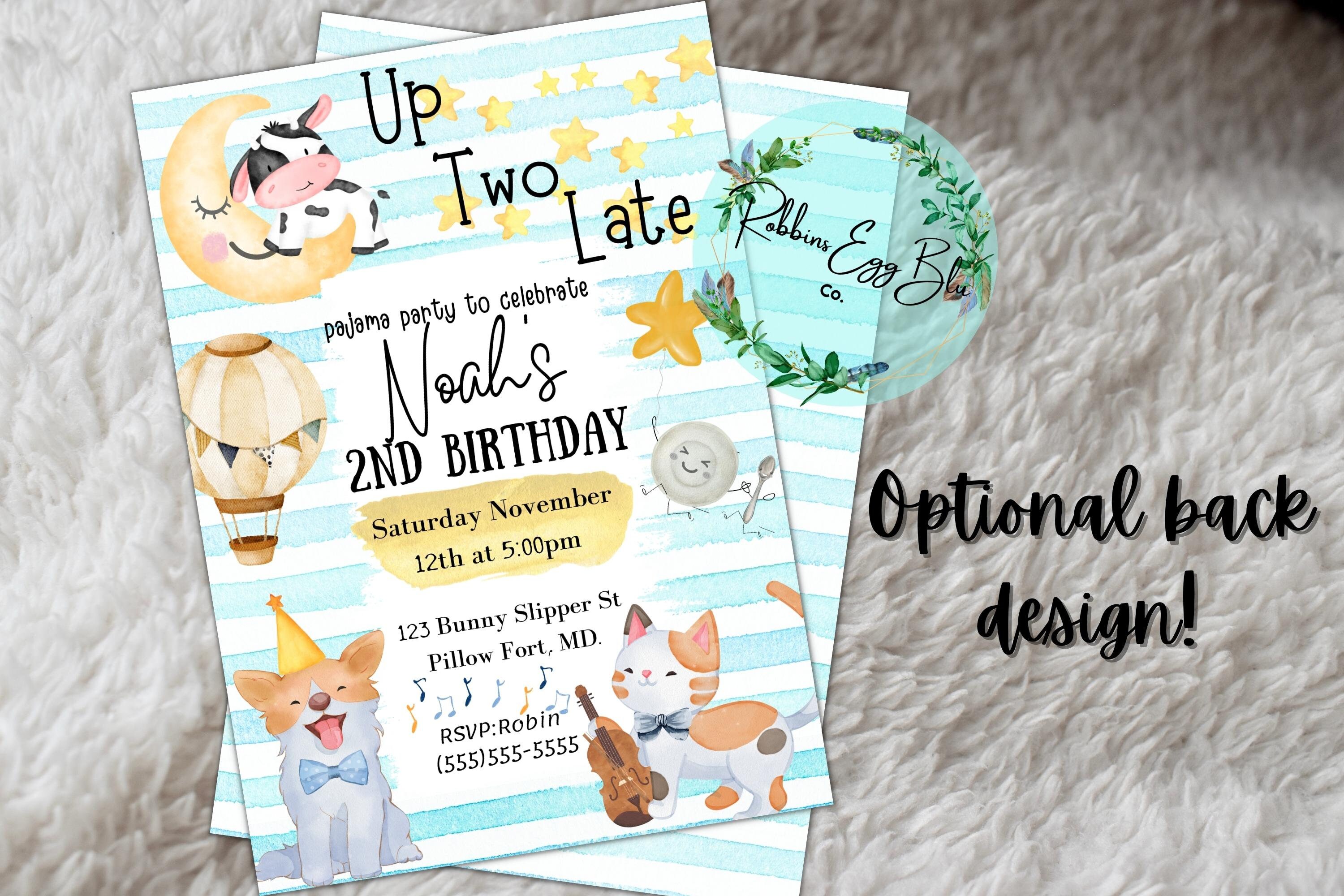 Nursery Rhyme Birthday Invitation Pajama Party Book - Etsy