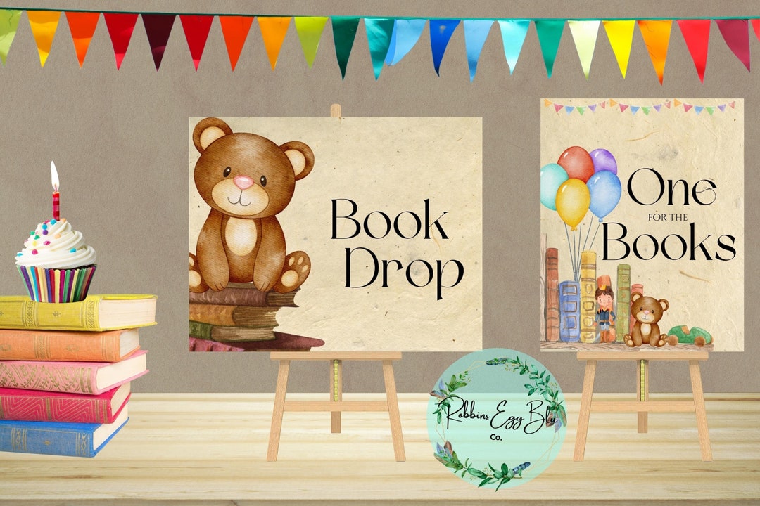 Book 1st Birthday Signs Birthday Party Decor Party Decorations Book ...