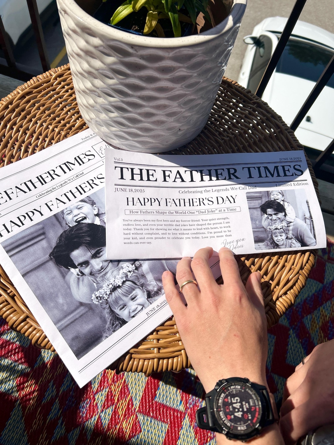 Personalized Father's Day Newspaper Gift: DIY Template (digital ...