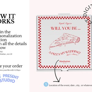 Bridesmaid Proposal Pizza Box Template Thats Amore Wedding Box Design ...