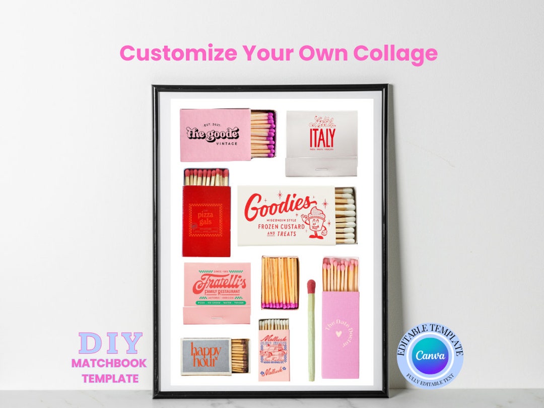 Blank Matchbook - Digital Download- Custom Matchbook Art Print-digital ...