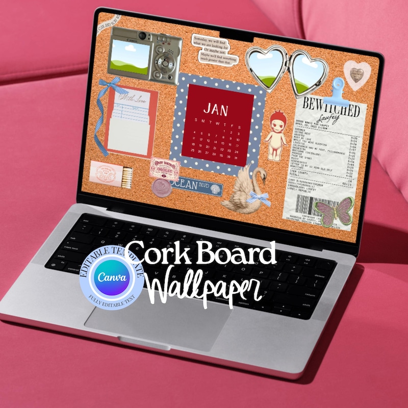 Corkboard Wallpaper Desktop - Etsy