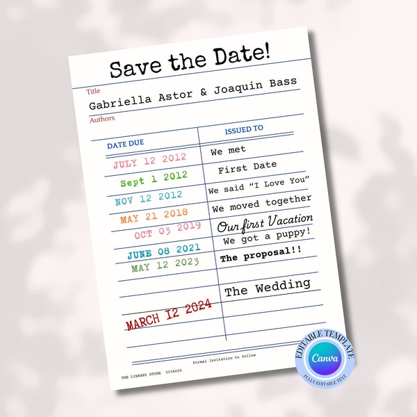 Library Card Place Cards - Etsy