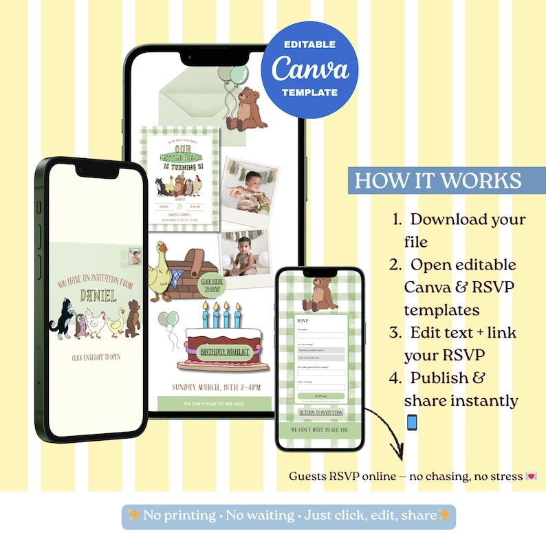 Our Little Bear Birthday Invitation Website Invitation Website Kids ...