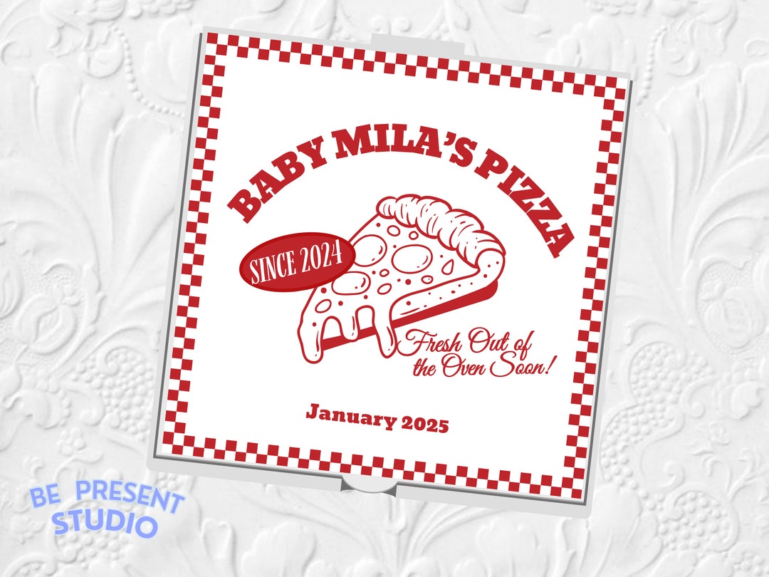 Personalized Pizza Box Pregnancy Announcement (digital) - Etsy