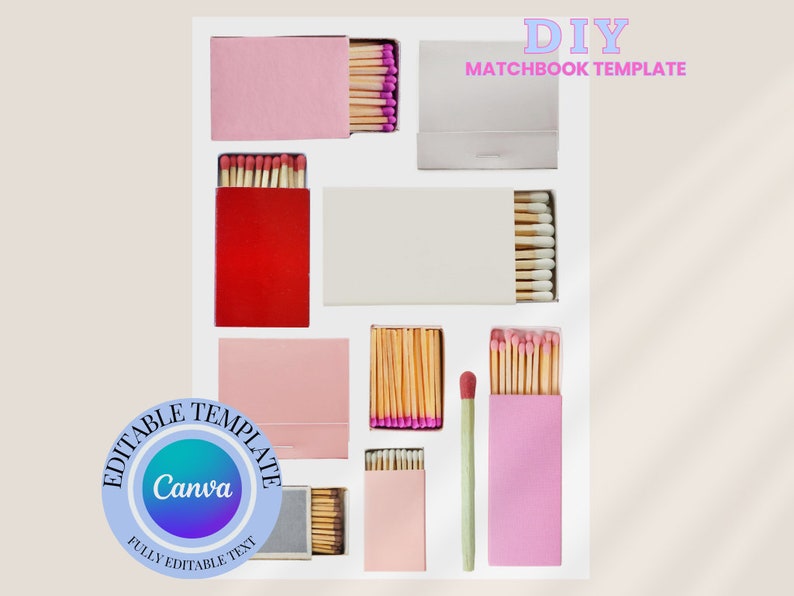 Blank Matchbook Digital Download Custom Matchbook Art Print-digital ...