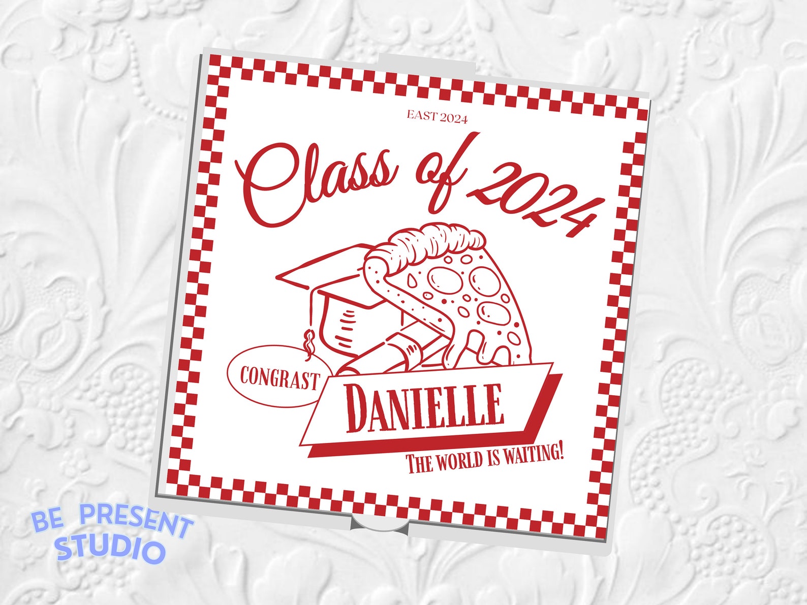 Graduation Pizza Box ,custom Pizza Boxes, Senior Pizza Personalizable ...