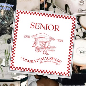 Custom Graduation Pizza Box: Personalized Senior Gift (digital Download ...