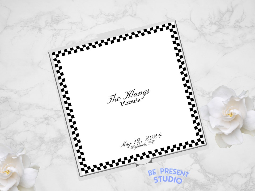 Wedding Pizza Box Template, Custom Pizza Box, Wedding Pizza Party ...