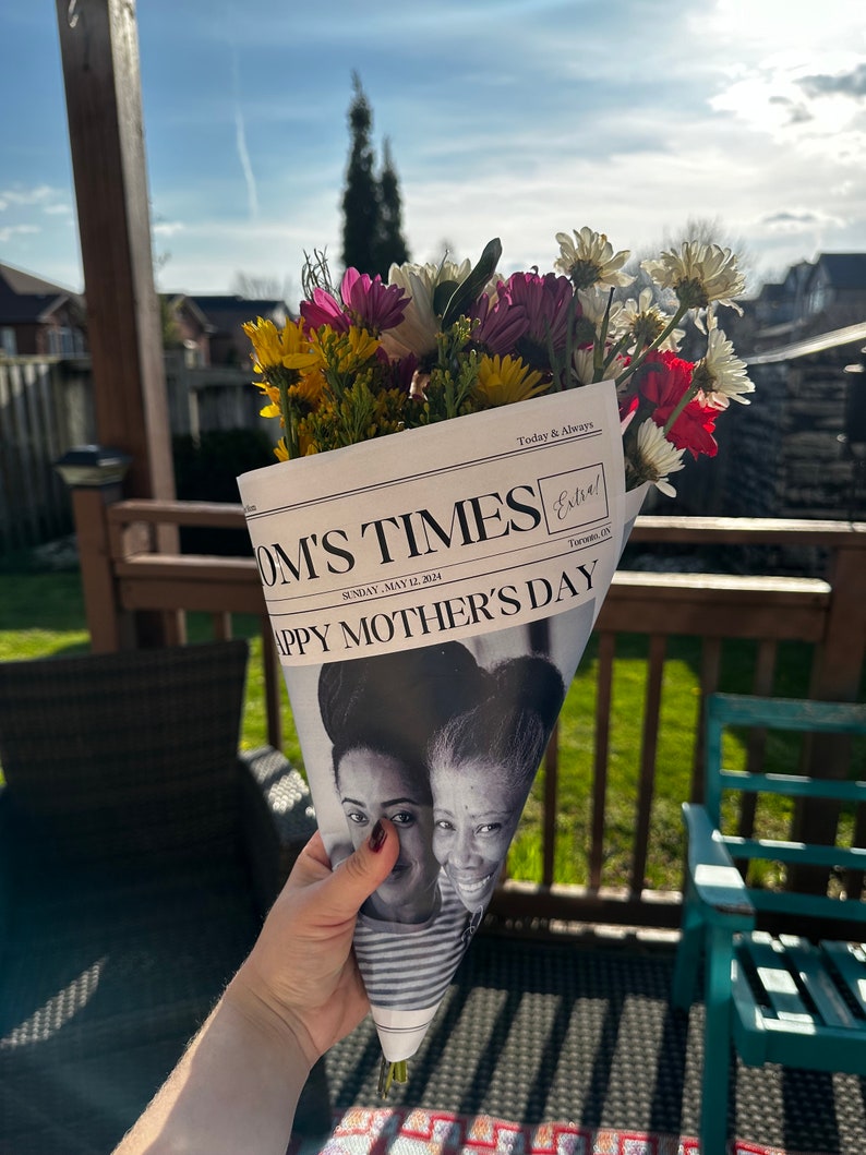 Mothers Day Newspaper Template Mothers Day Gift Personalized Mothers ...