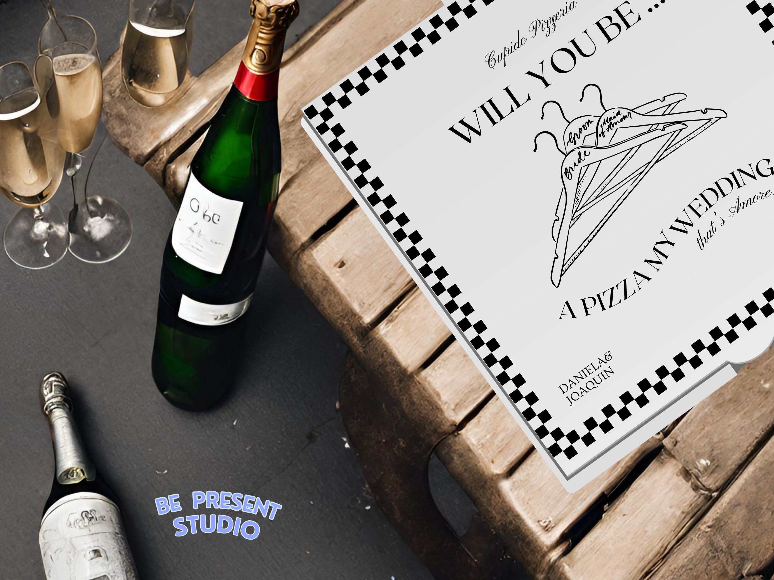 Bridesmaid Pizza Box Proposal Template Digital Bridesmaid - Etsy