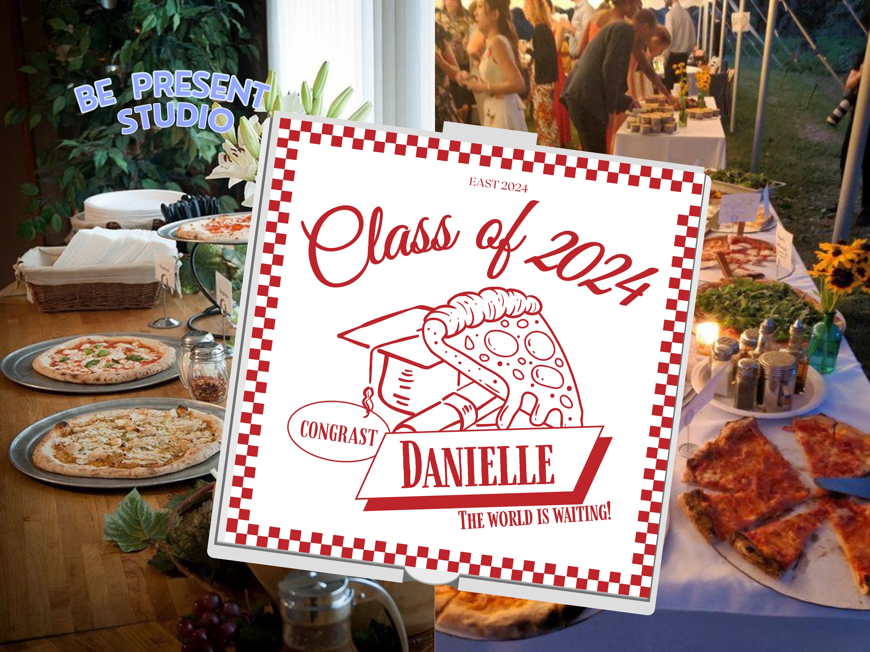 Graduation Pizza Box ,custom Pizza Boxes, Senior Pizza Personalizable ...