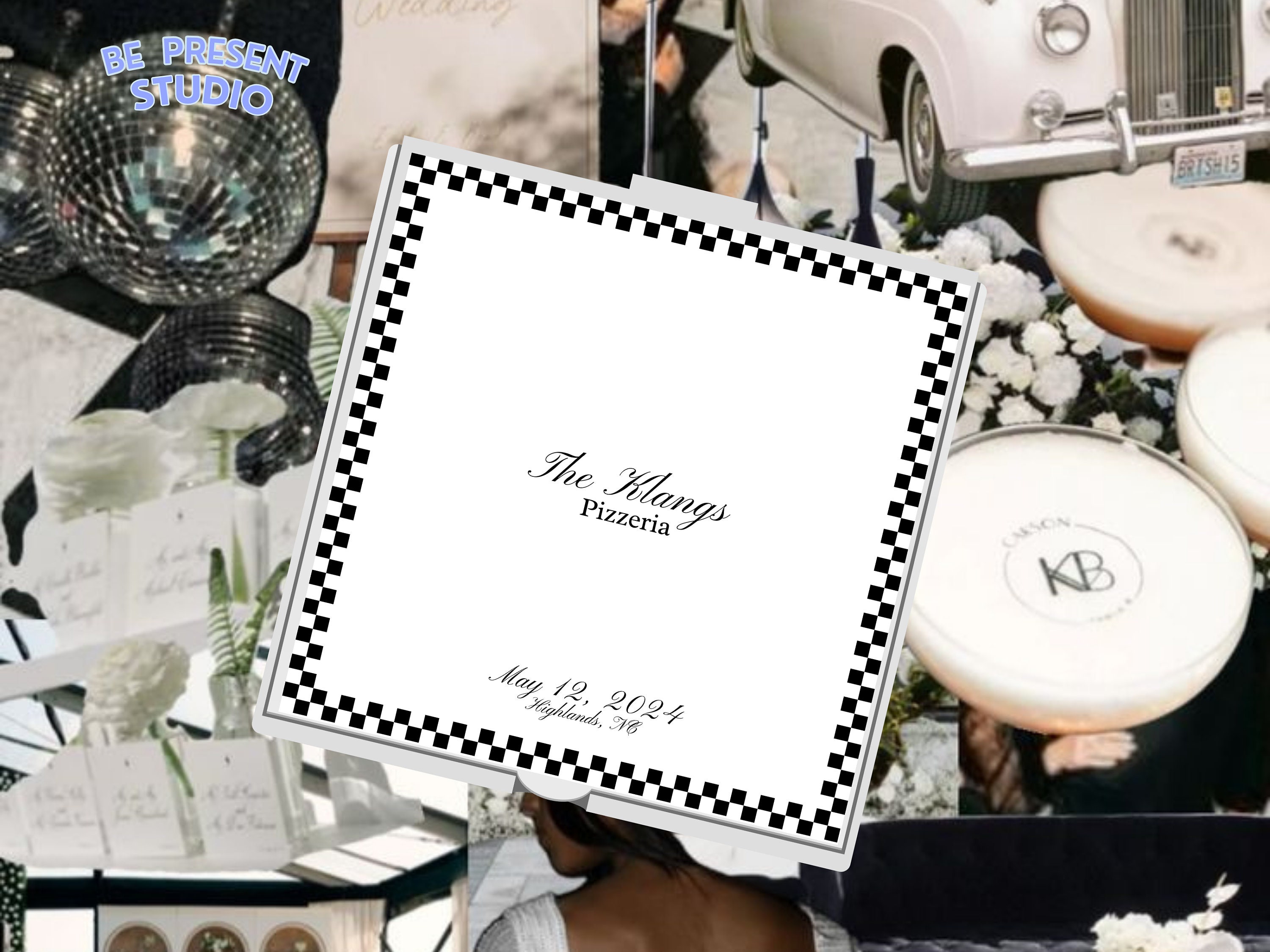 Wedding Pizza Box Template, Custom Pizza Box, Wedding Pizza Party ...