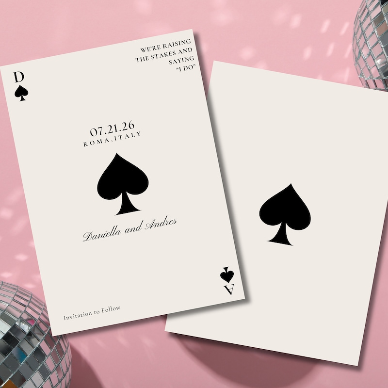 Playing Card Invite - Etsy