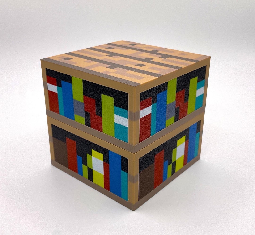 Bookshelf Block - Inspired by Minecraft - 3D Print - Etsy