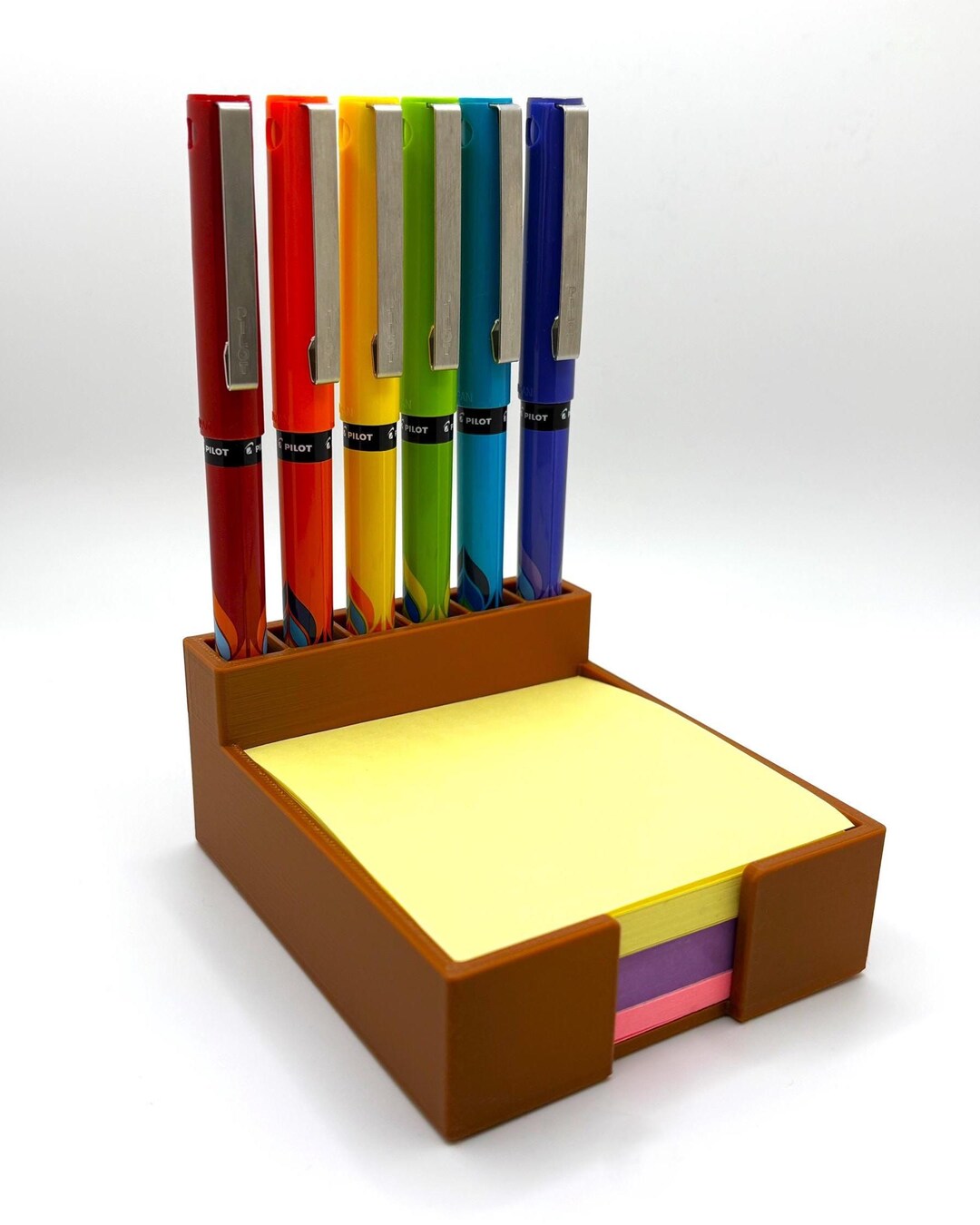 3x3 Sticky Note and Pen Holder - Customizable - 3D Printed - Workspace ...