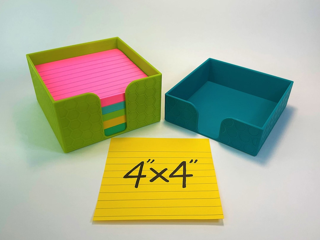 4x4 Sticky Note Holder - Customizable - 3D Printed - Etsy