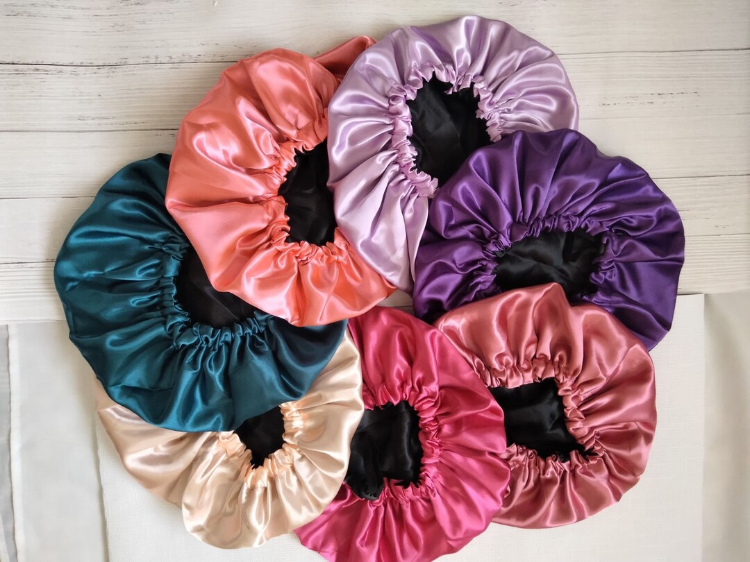 Reversible Luxury Satin Hair Bonnet, Sleep Hair Protection Cap, Hair ...