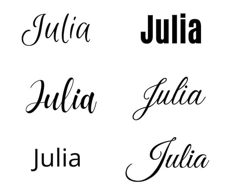 Julia Svg Julia Baby Name Svg Julia Wedding Name Svg - Etsy