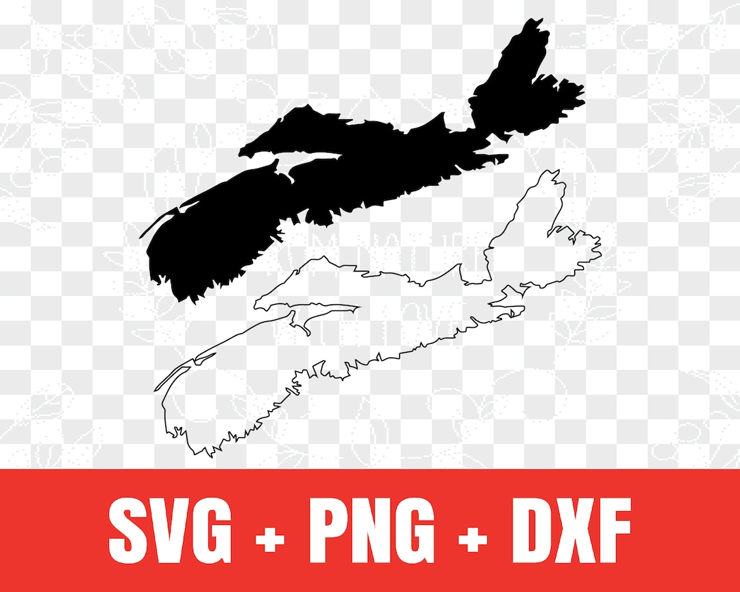 Nova Scotia Canada Map Svg, Nova Scotia Silhouette Svg, Nova Scotia ...