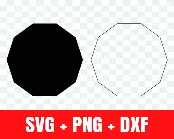 Decagon Svg Decagon Silhouette Svg Decagon Outline Svg - Etsy