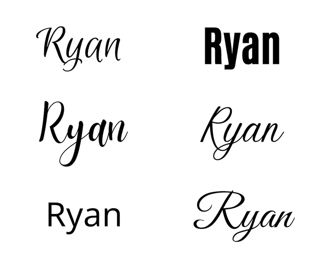 Ryan Svg , Ryan Baby Name Svg, Ryan Wedding Name Svg - Etsy
