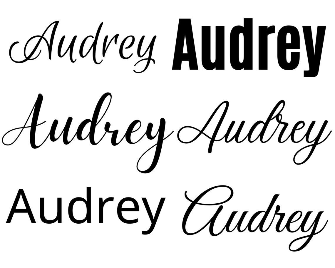 Audrey Svg , Audrey Baby Name Svg, Audrey Wedding Name Svg - Etsy