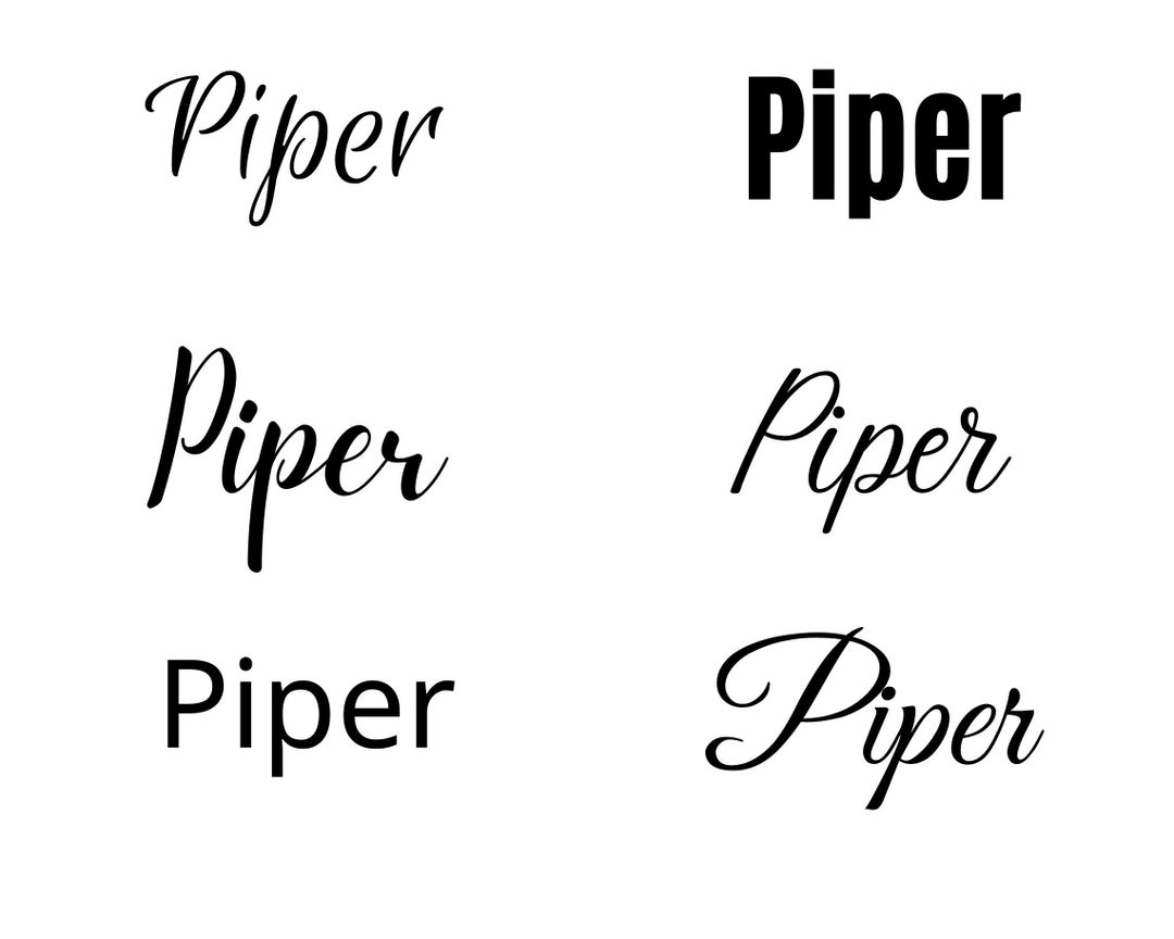 Piper Svg , Piper Baby Name Svg, Piper Wedding Name Svg - Etsy