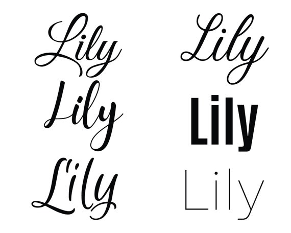Lily Name Fonts