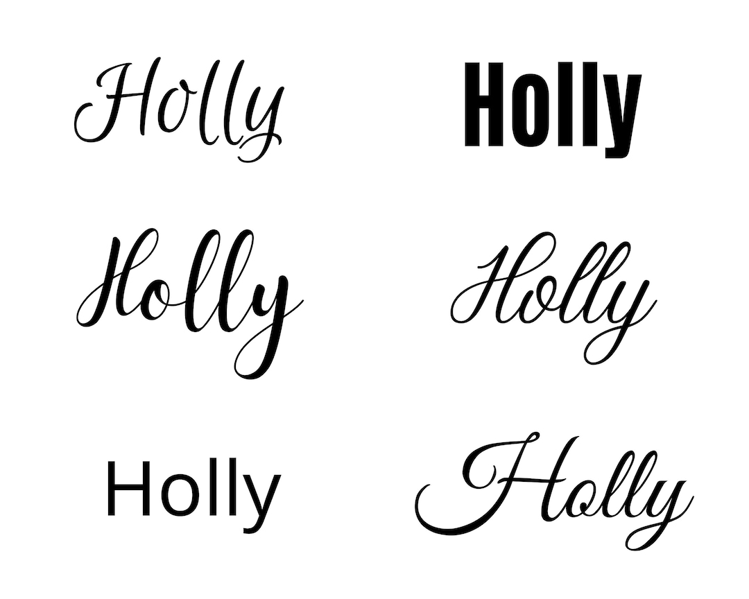 Holly Svg , Holly Baby Name Svg, Holly Wedding Name Svg - Etsy