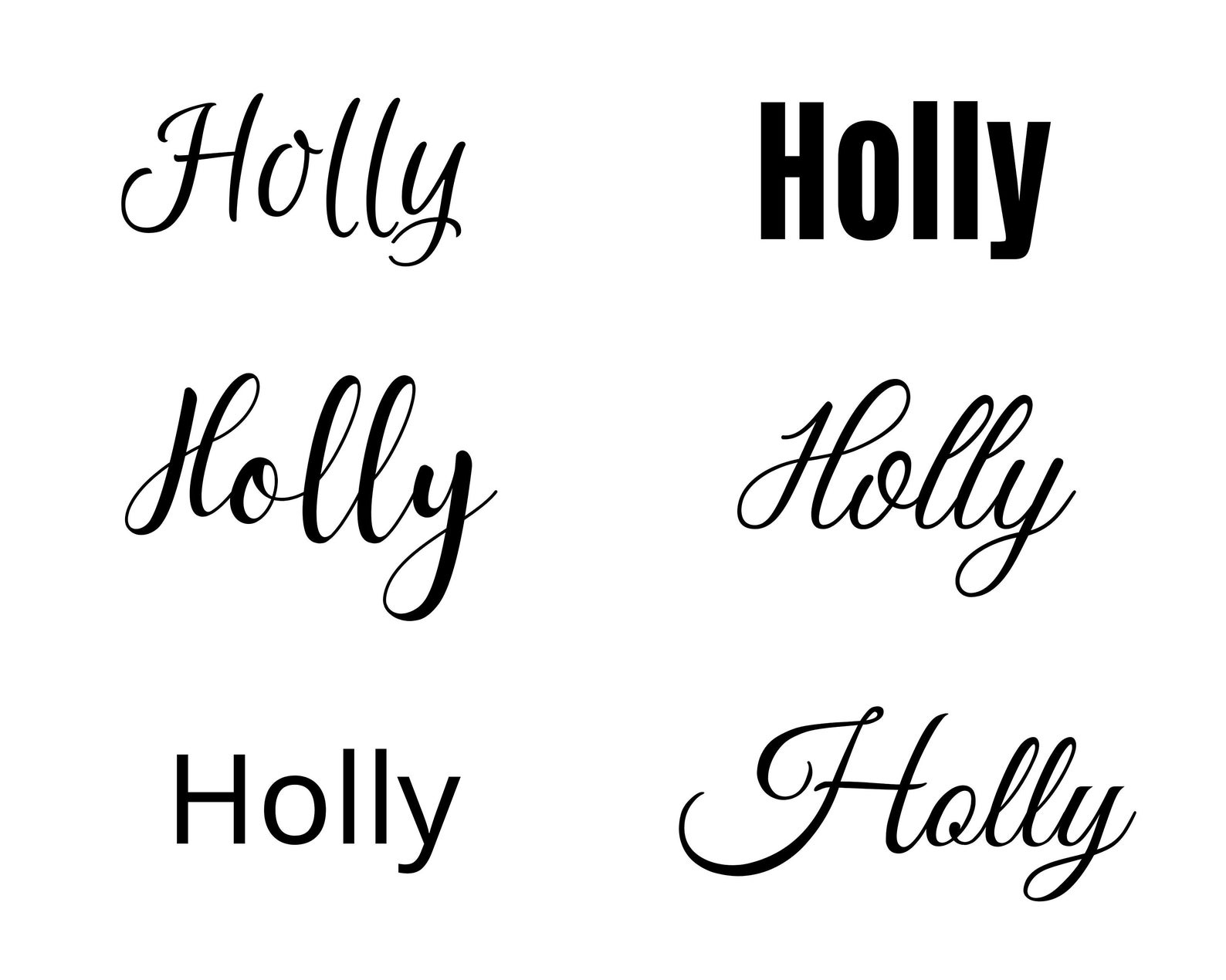 Holly Svg Holly Baby Name Svg Holly Wedding Name Svg - Etsy