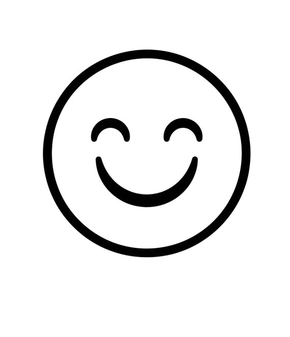 Cute Smiley Face Digital Download SVG PNG JPG | Etsy