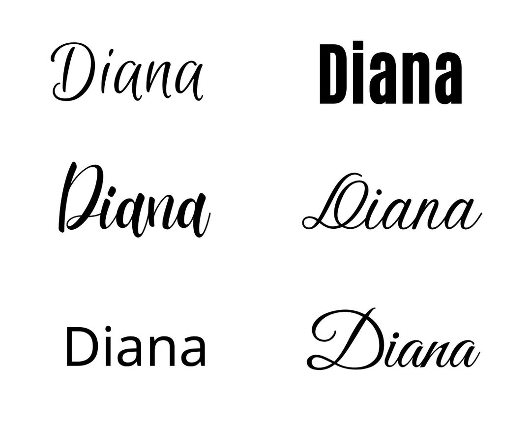 Diana Svg , Diana Baby Name Svg, Diana Wedding Name Svg - Etsy