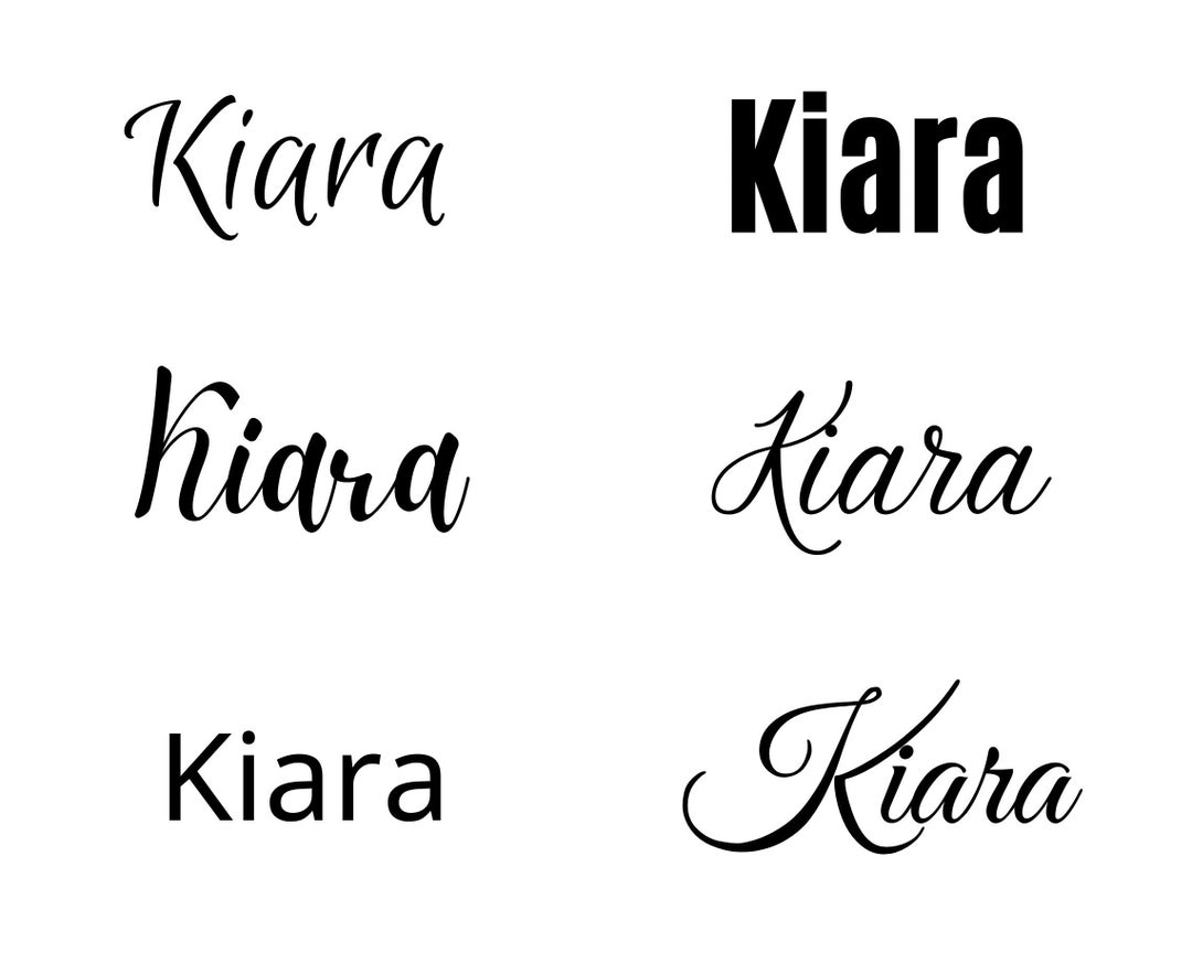 Kiara Svg , Kiara Baby Name Svg, Kiara Wedding Name Svg - Etsy