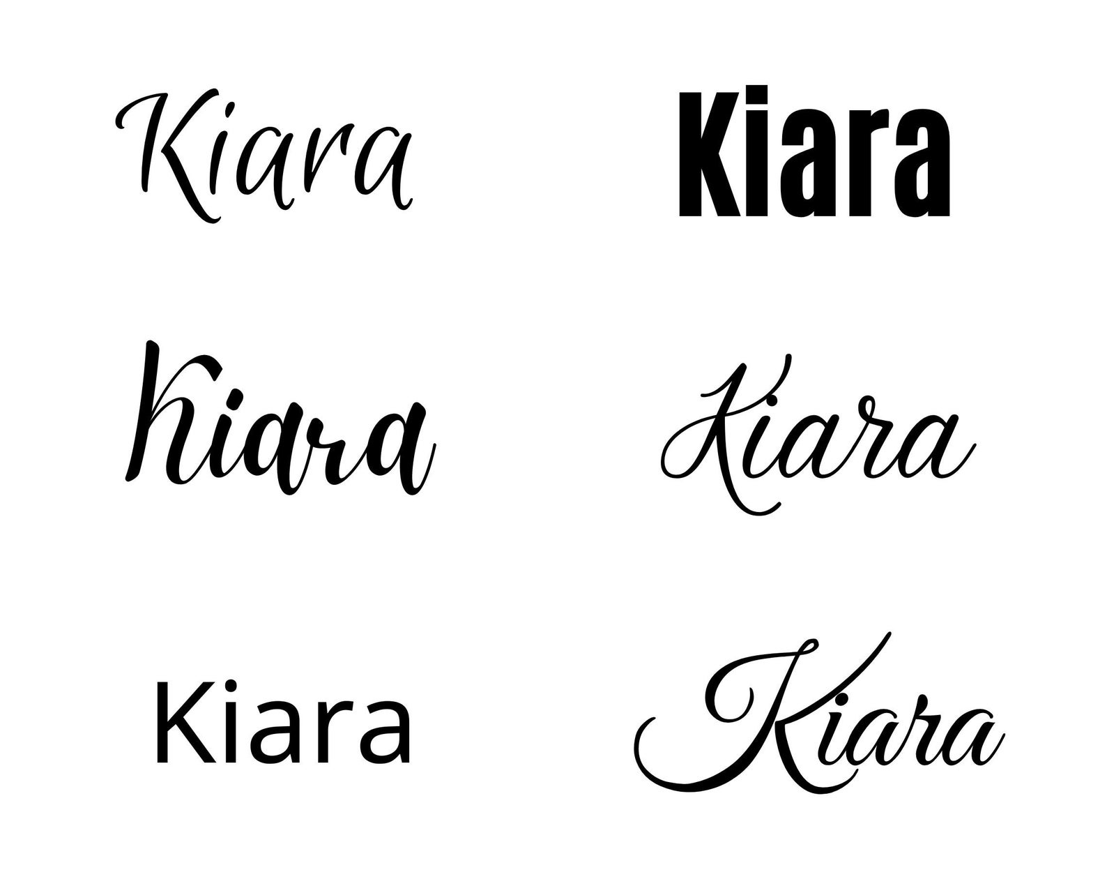 Kiara Svg , Kiara Baby Name Svg, Kiara Wedding Name Svg - Etsy