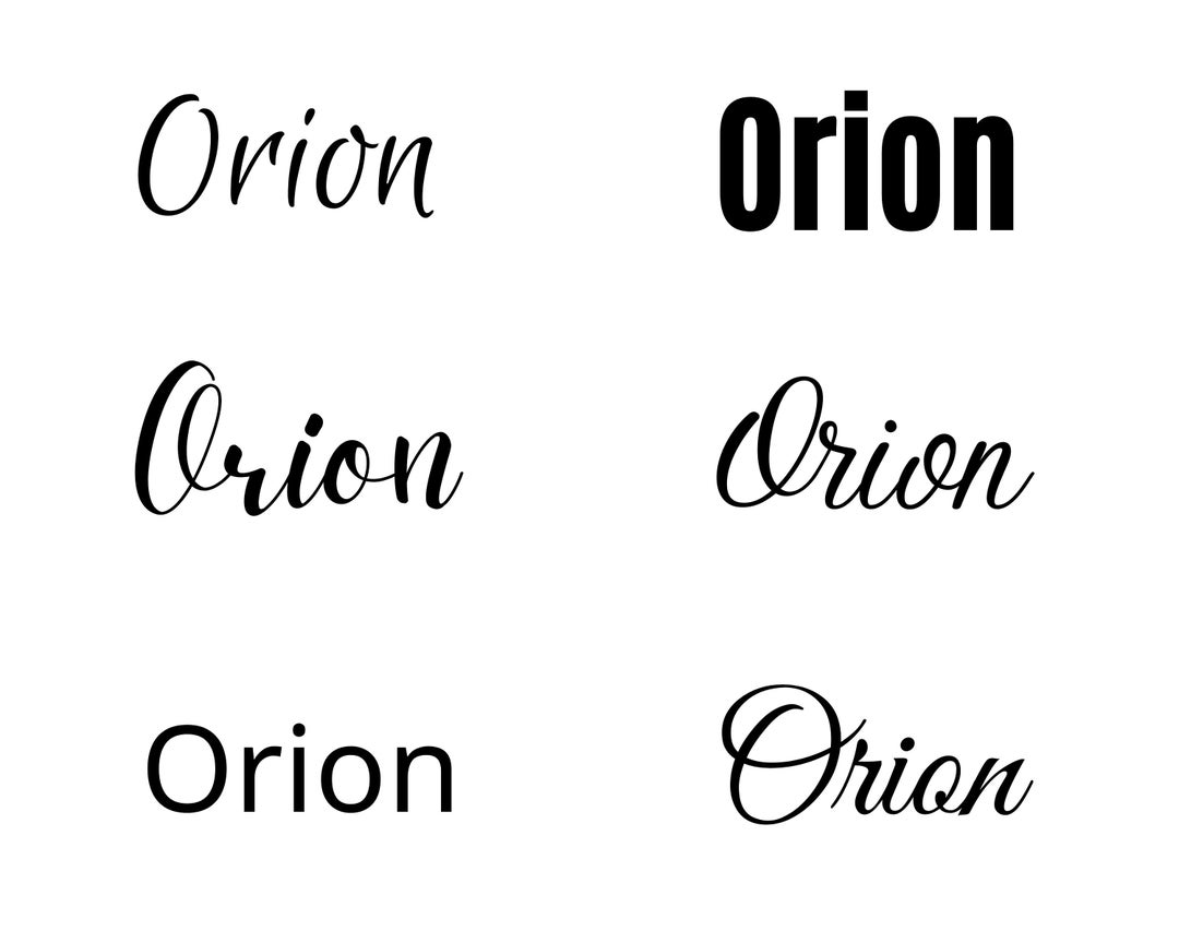 Orion Svg , Orion Baby Name Svg, Orion Wedding Name Svg - Etsy