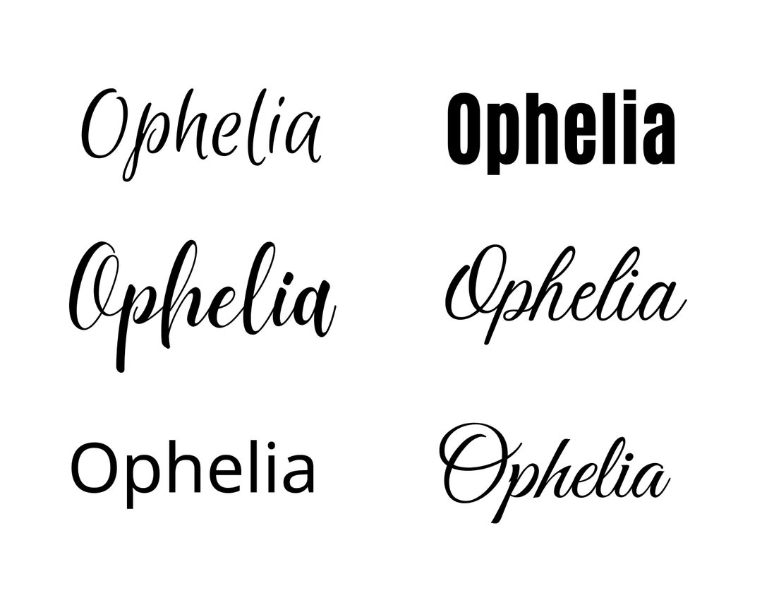 Ophelia Svg , Ophelia Baby Name Svg, Ophelia Wedding Name Svg - Etsy