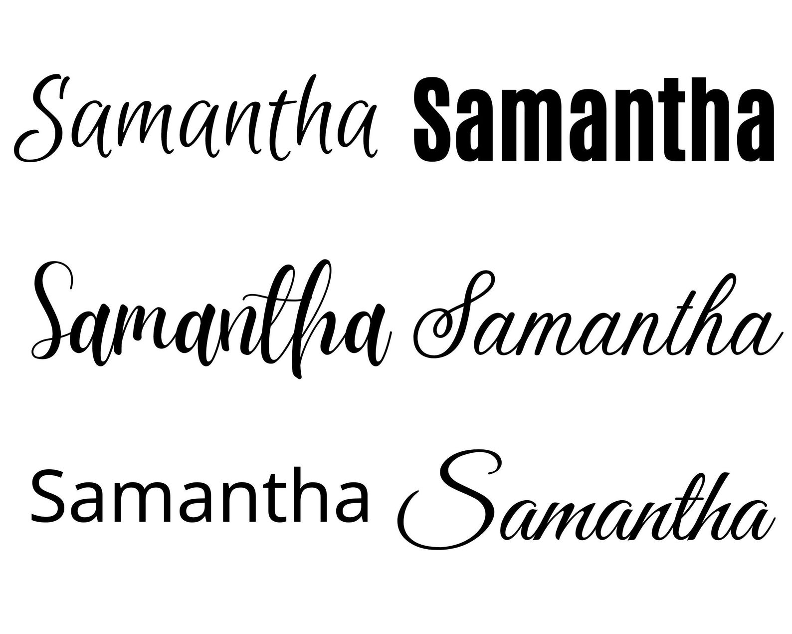 Samantha Svg Samantha Baby Name Svg Samantha Wedding Name - Etsy